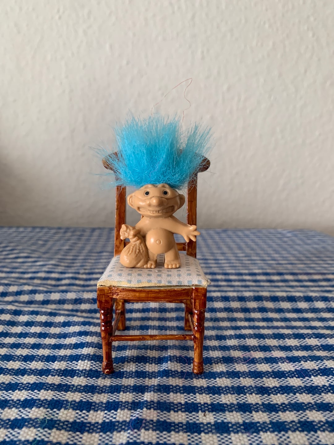 Vintage, 1:6th Scale, Dolls House, 1980s, Miniature, Blue Hair, Plastic ...