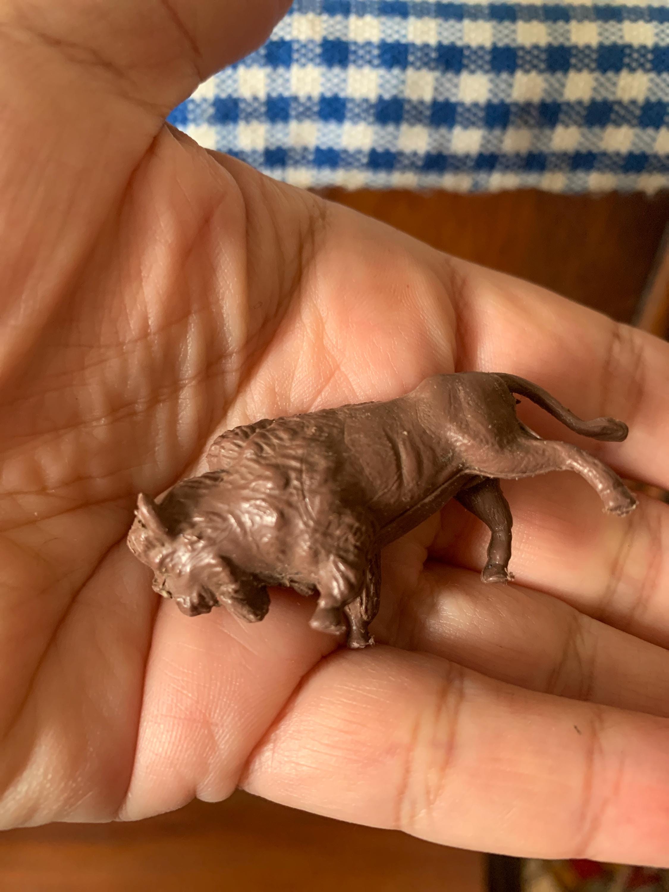 Vintage, 1980s, Miniature, Plastic, Brown, Bison, Animal, Zoo ...