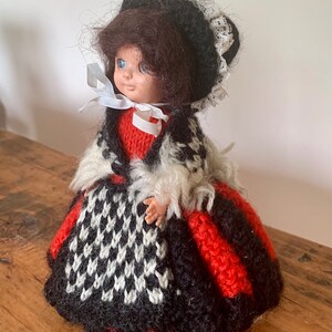 Vintage, Rosebud Style, Welsh, Folk, Doll, in Knitted, National Costume ...