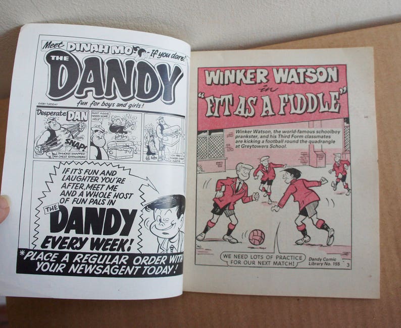 Vintage 1989 Dandy Comic Library No. 155 Winker Watson | Etsy