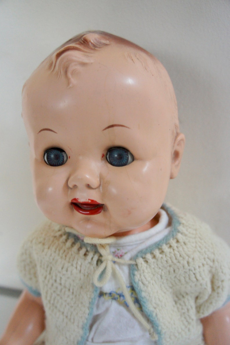 Vintage 1950s Hard Plastic Roddy Baby Doll In 1960s Baby | Etsy