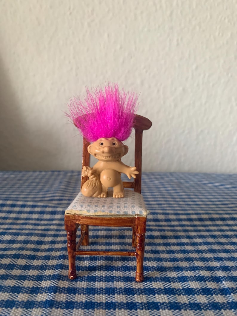 Vintage, 1:6th Scale, Dolls House, 1980s, Miniature, Pink Hair, Plastic ...