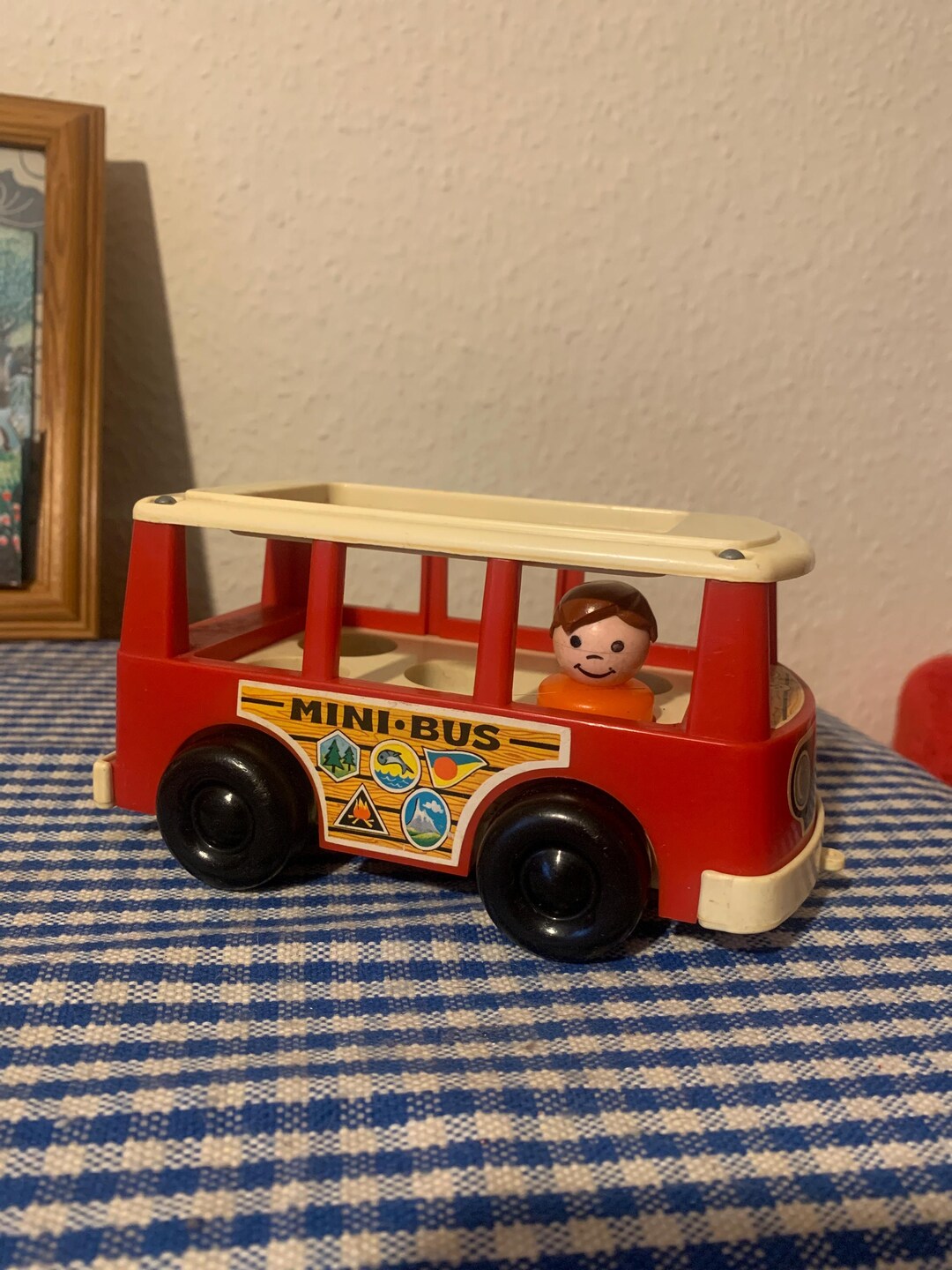 Vintage, 1960s, 1969, Fisher Price, Red, Bus, Retro, Toy, Vehicle, With ...