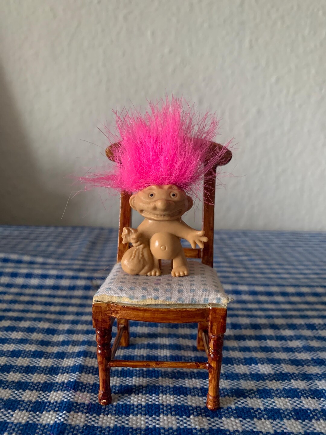 Vintage, 1:6th Scale, Dolls House, 1980s, Miniature, Pink Hair, Plastic ...