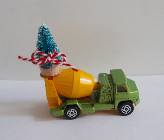 Altered Corgi Juniors Mobile Cement Mixer With Christmas - Etsy