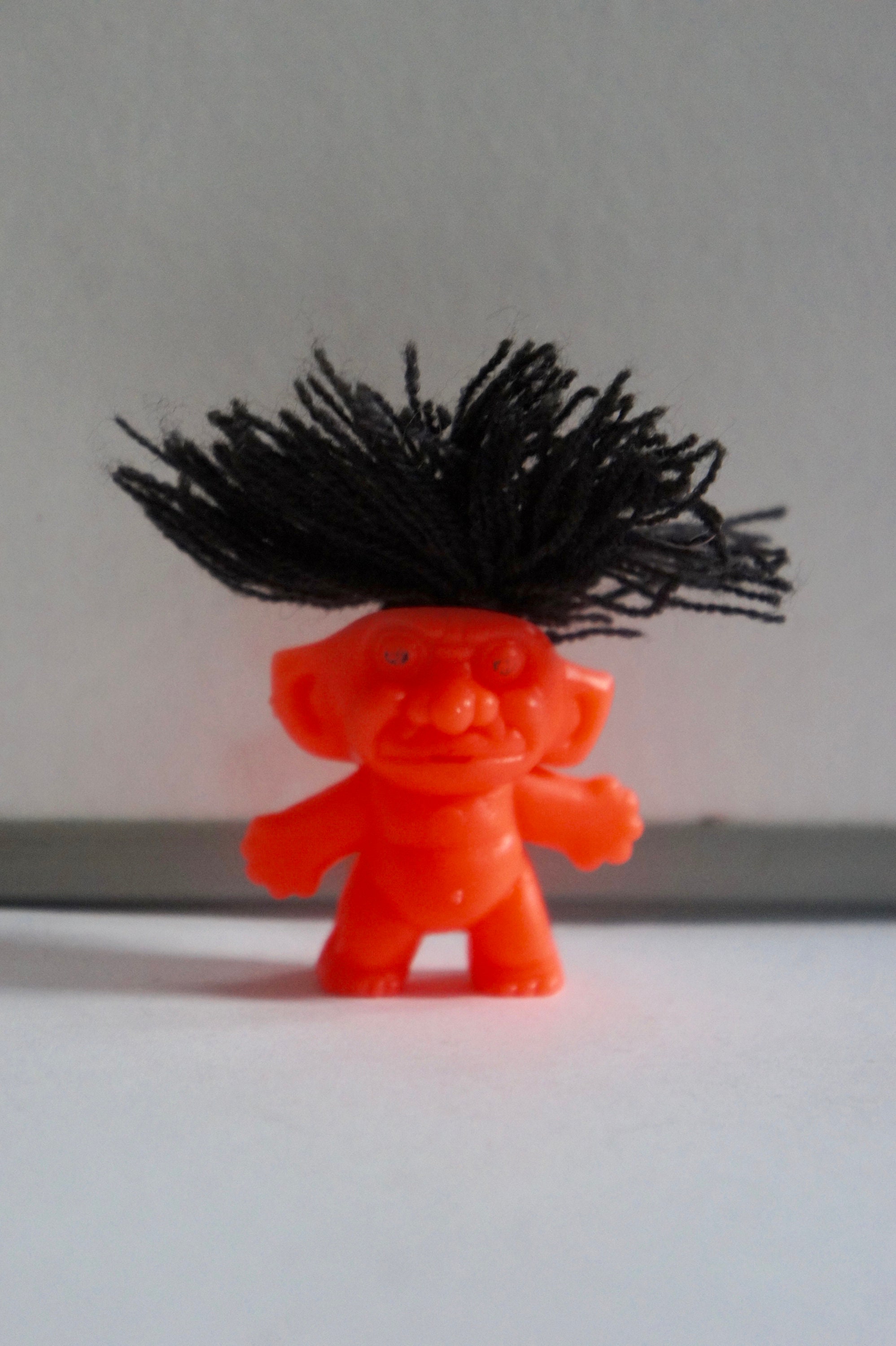 Vintage 1980s 1990s Bright Red Black Hair Troll | Etsy