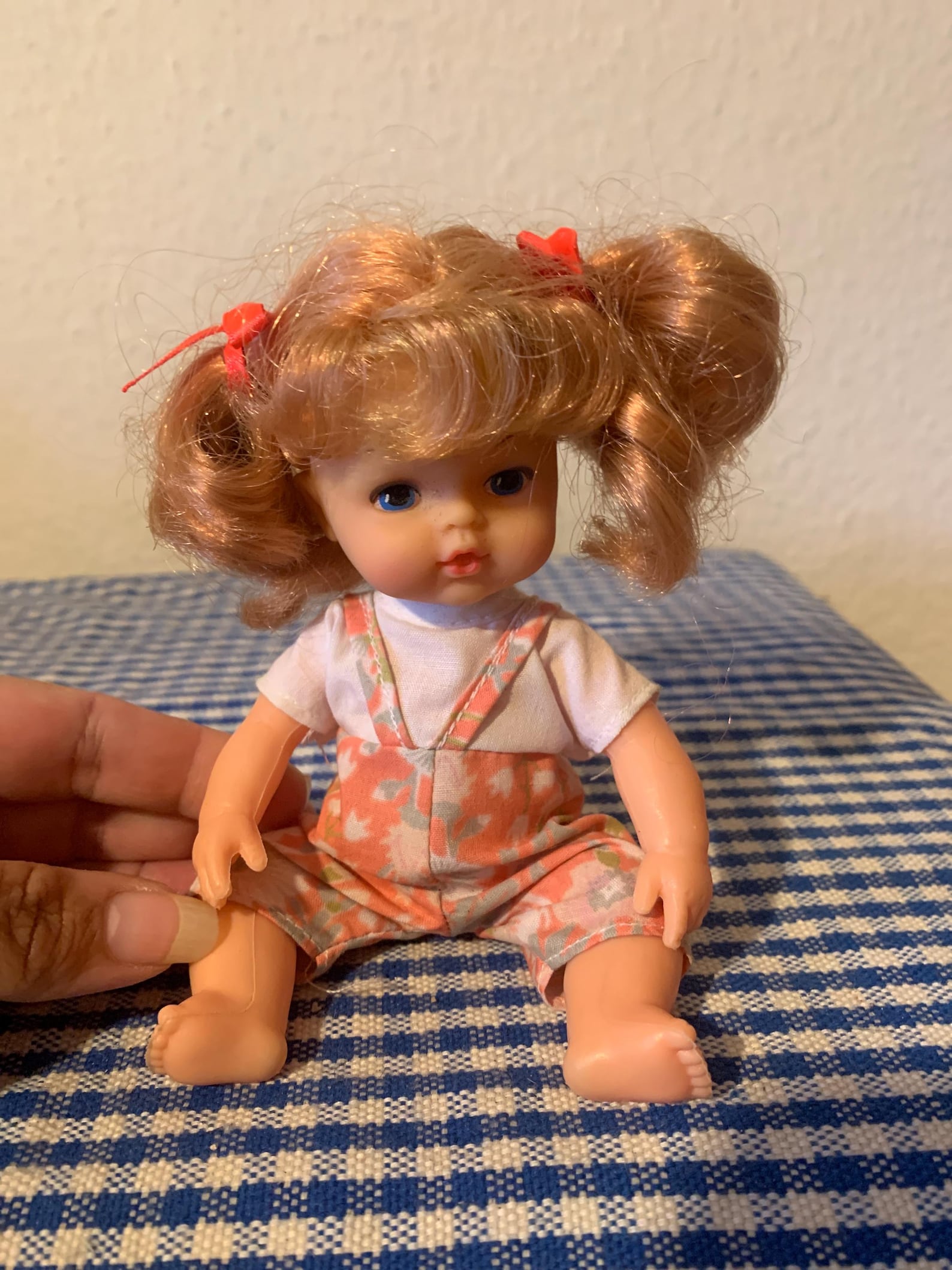 Vintage, 1990s, 7 Inch, Miniature, Plastic, Girl, Doll, Child, Dolly ...
