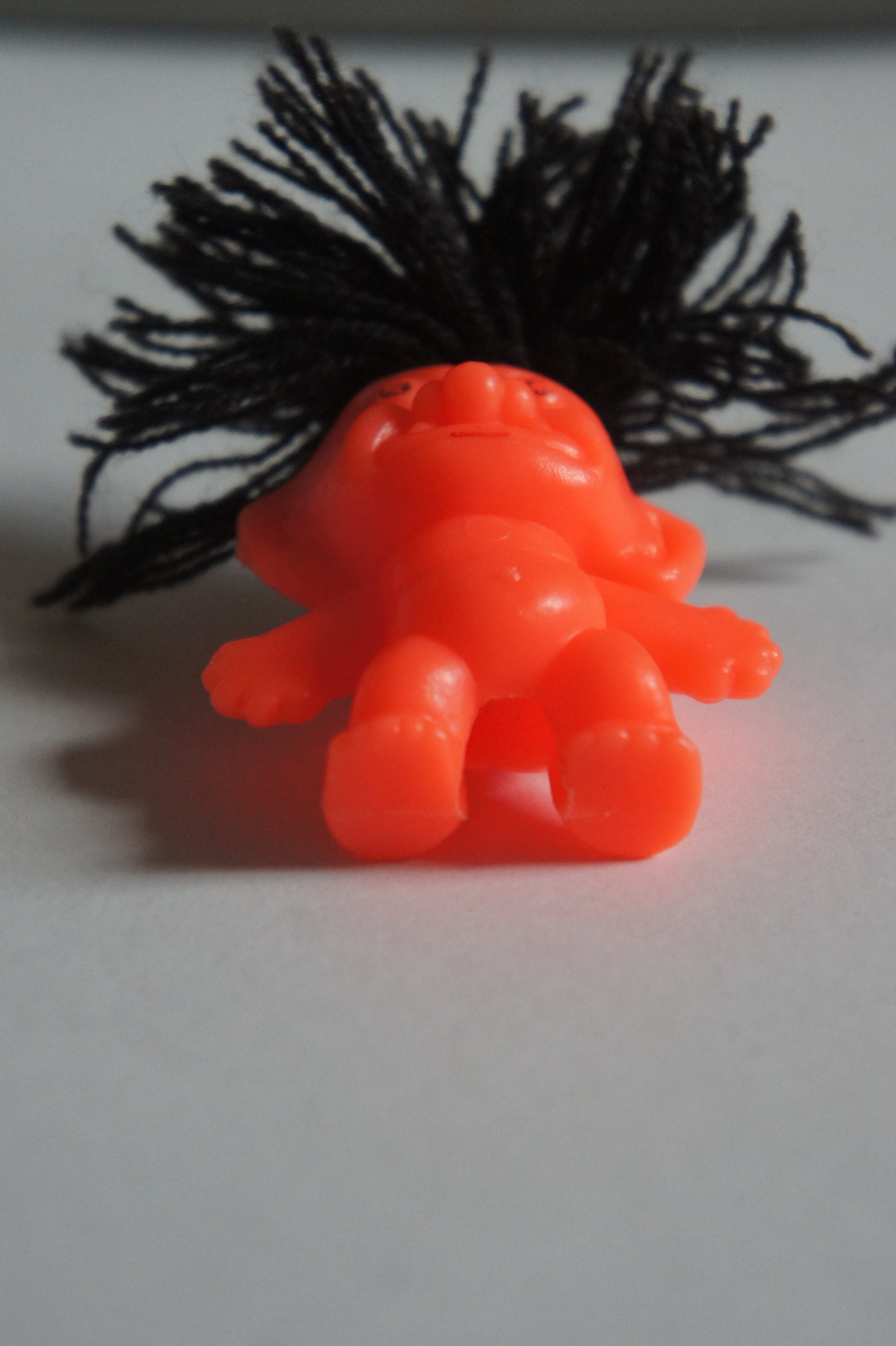 Vintage 1980s 1990s Bright Red Black Hair Troll | Etsy