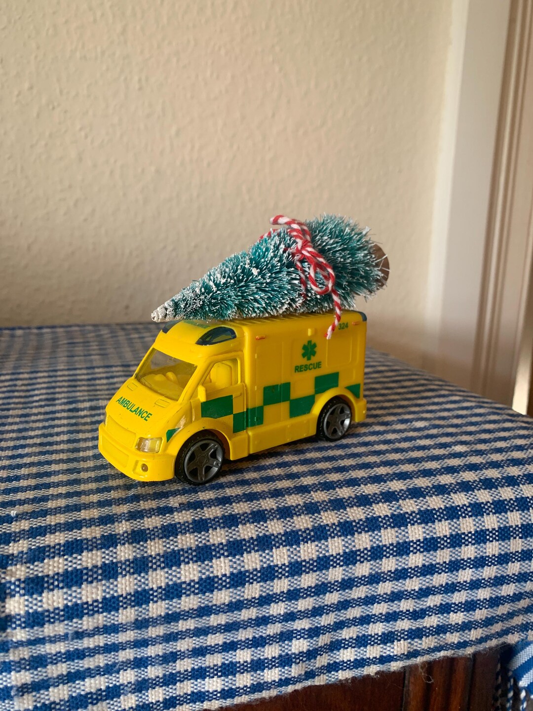 Altered, Large, Ambulance, Toy, Collectible, Car, With, Christmas Tree ...