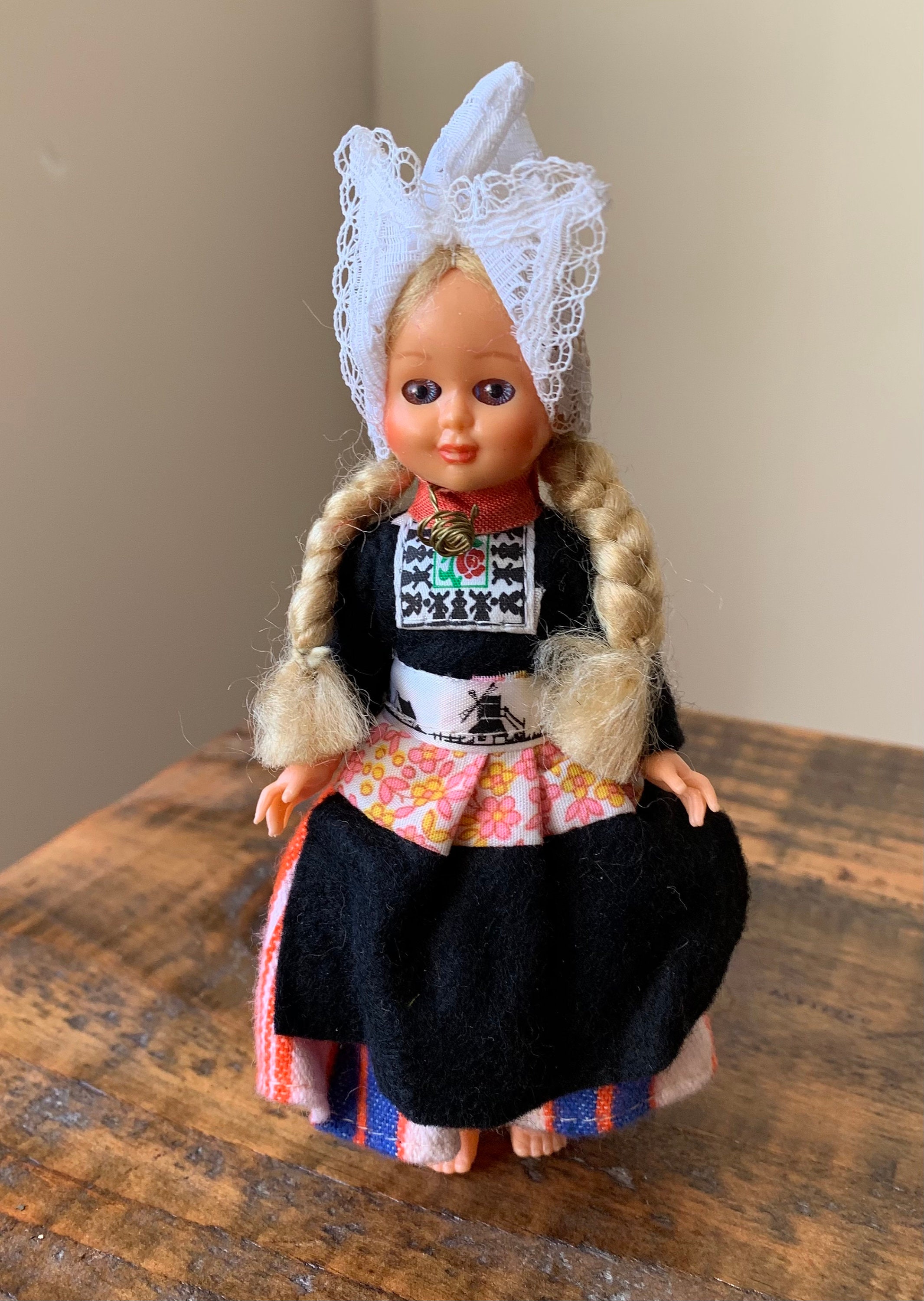Vintage, 1960s, Dutch, European, Folk, Doll, in National Costume ...