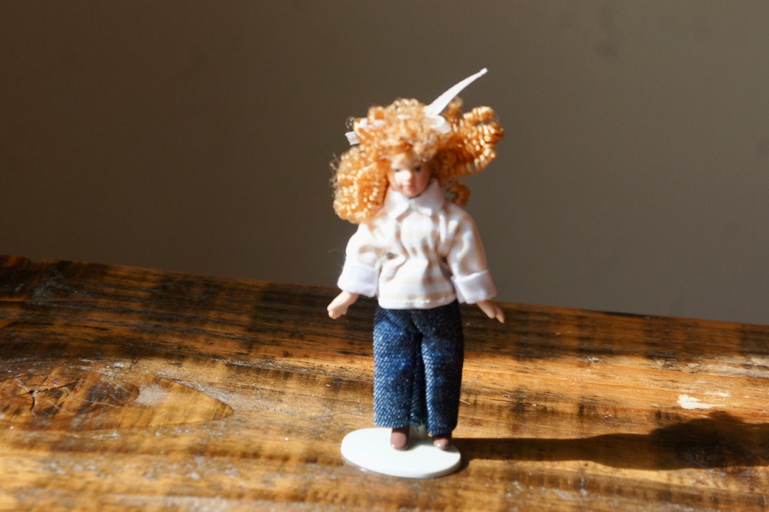 Vintage, 1:12th Scale, Modern, Dolls House, Figurine, Doll, Girl, Child ...
