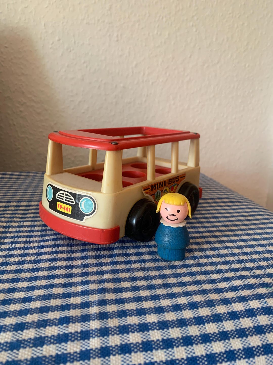 Vintage, 1960s, 1969, Fisher Price, Red, Bus, Retro, Toy, Vehicle, With ...