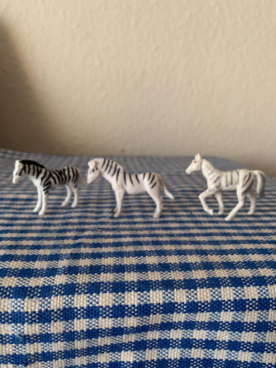 3, Vintage, 1980s, 2000s, Miniature, Plastic, Zebras, Animals, Zoo ...