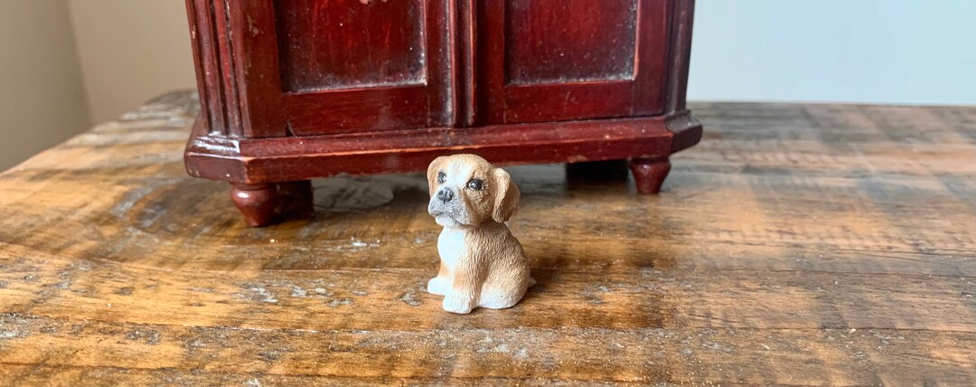 Vintage, 1:12th Scale, Dolls House, Dog, Puppy, Sitting Pose, Pet ...