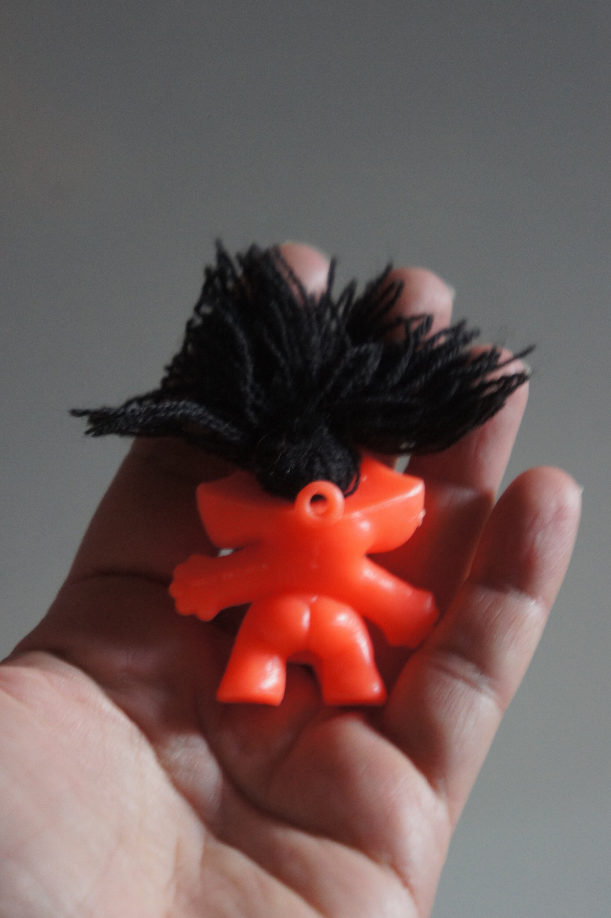 Vintage 1980s 1990s Bright Red Black Hair Troll | Etsy