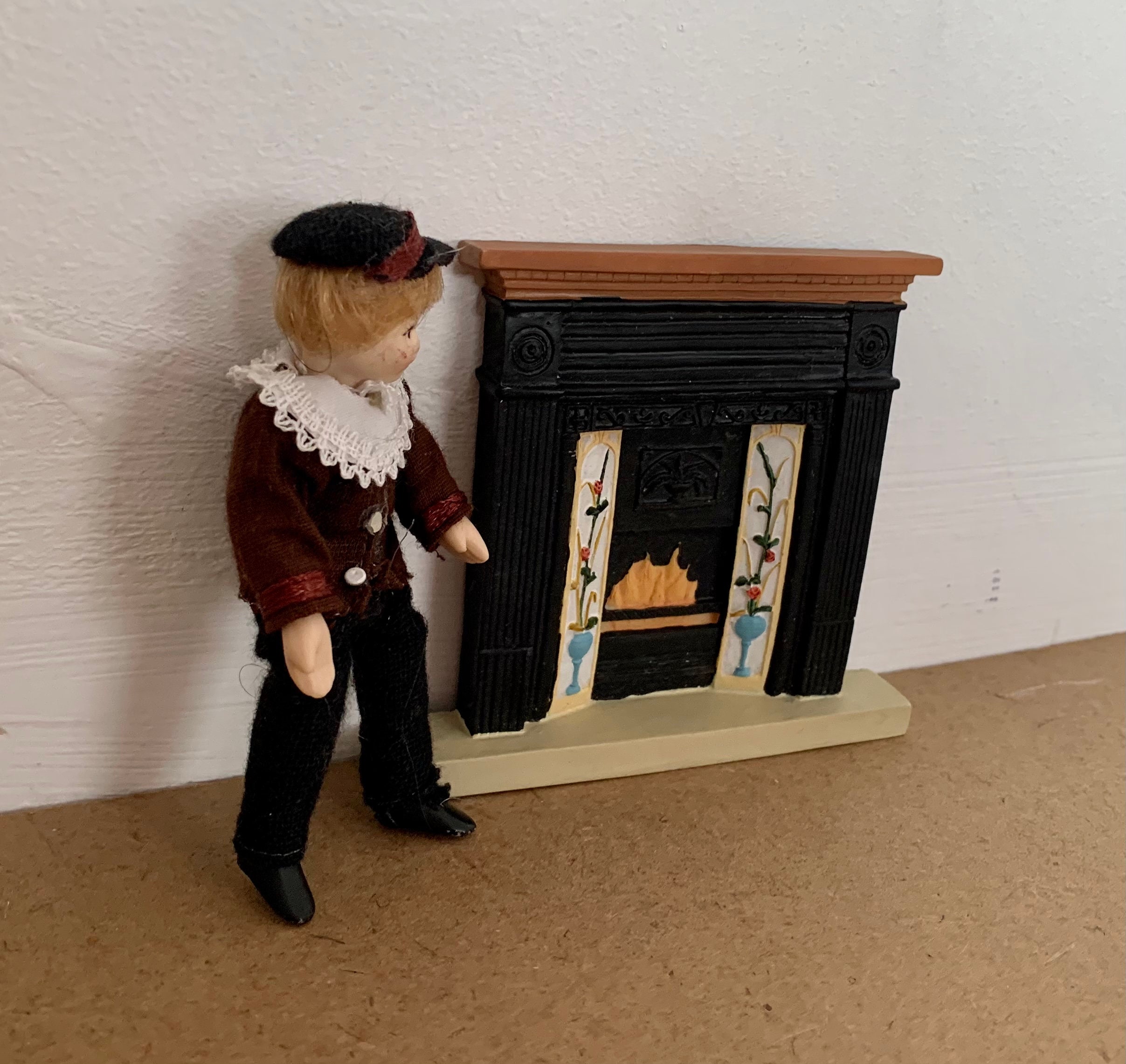 Vintage, Miniature, 1:12th Scale, Dolls House, Fireplace, Fire Surround ...