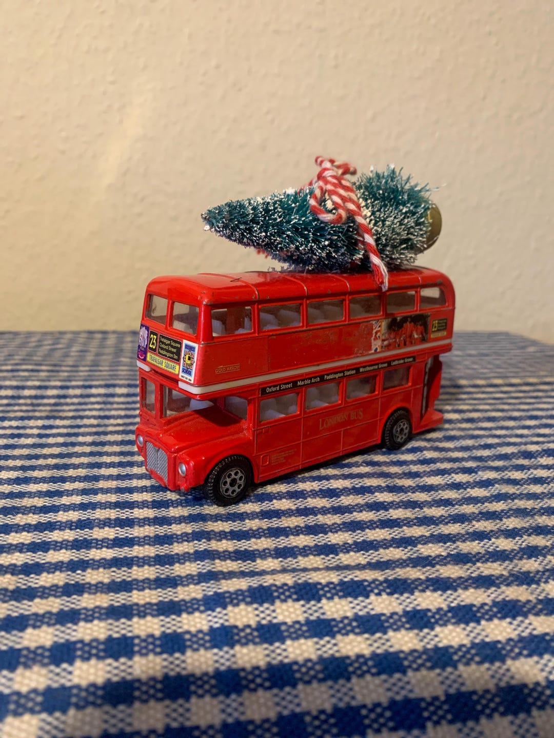 Altered, Realtoy, Double Decker, Bus, Toy, Collectible, With Christmas ...