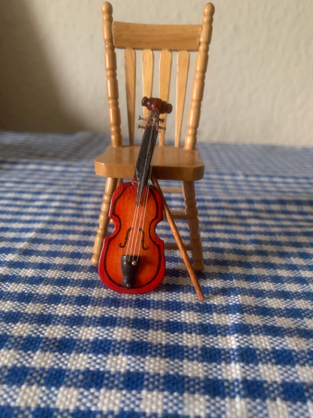 Vintage, 1:12th Scale, Dolls House, Miniature, Violin, Collectible ...