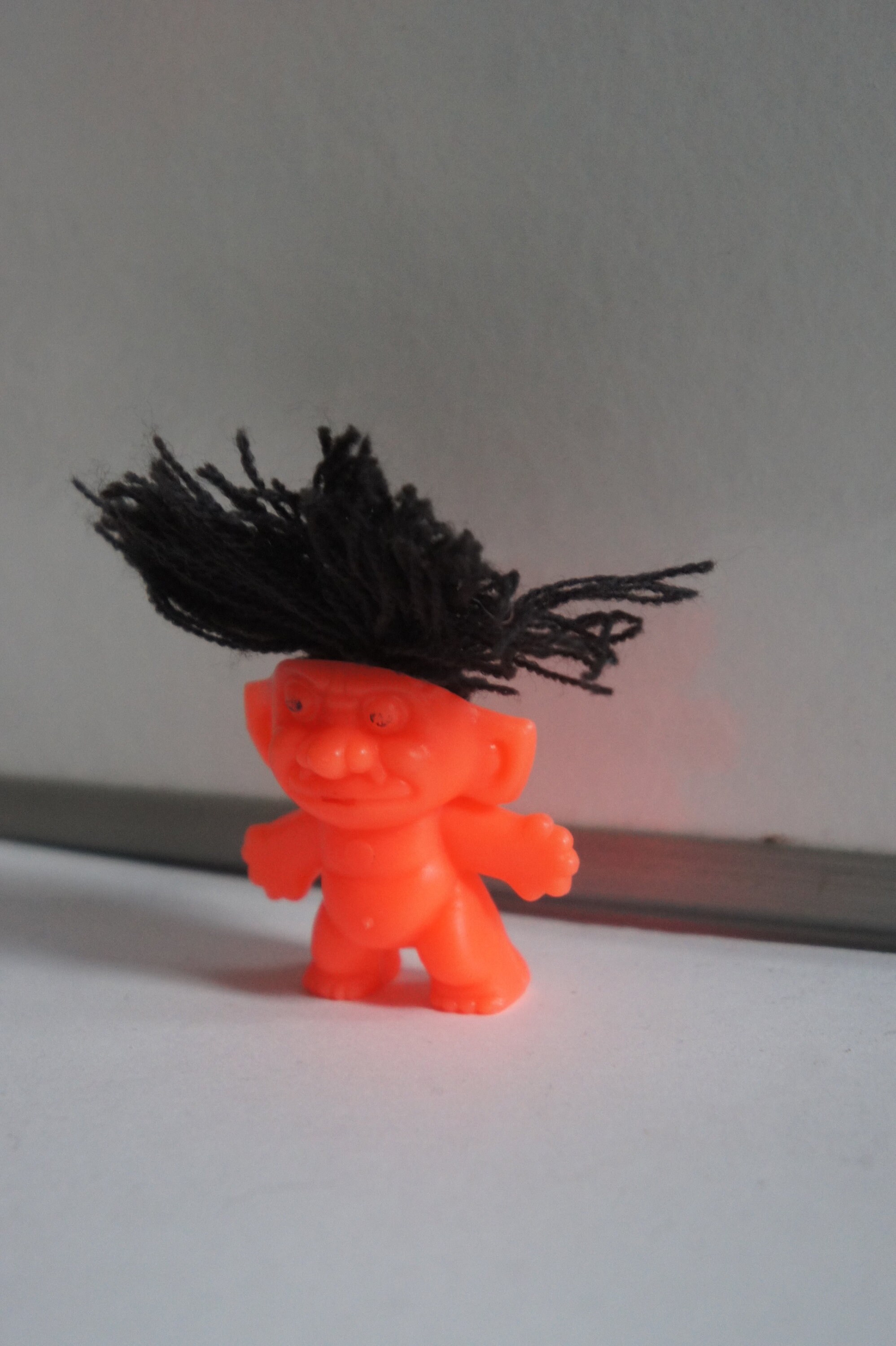 Vintage 1980s 1990s Bright Red Black Hair Troll | Etsy