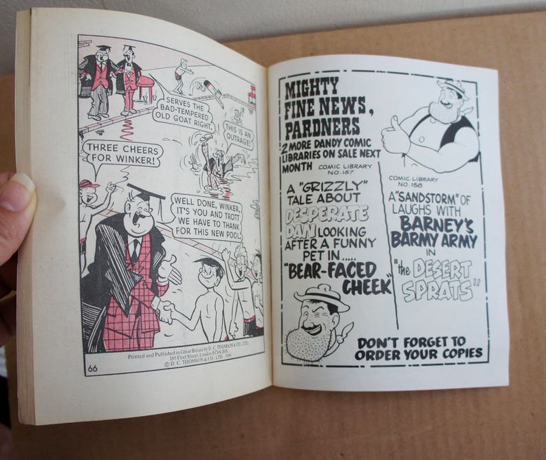 Vintage 1989 Dandy Comic Library No. 155 Winker Watson | Etsy