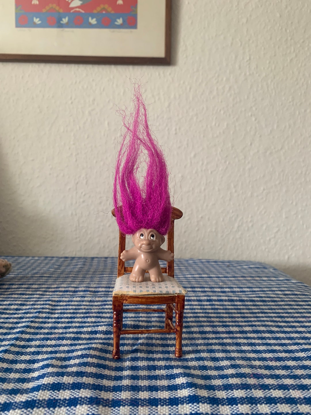 Vintage, 1989, 1:12th Scale, 6th Scale, Dolls House, Mini, Pink Hair ...
