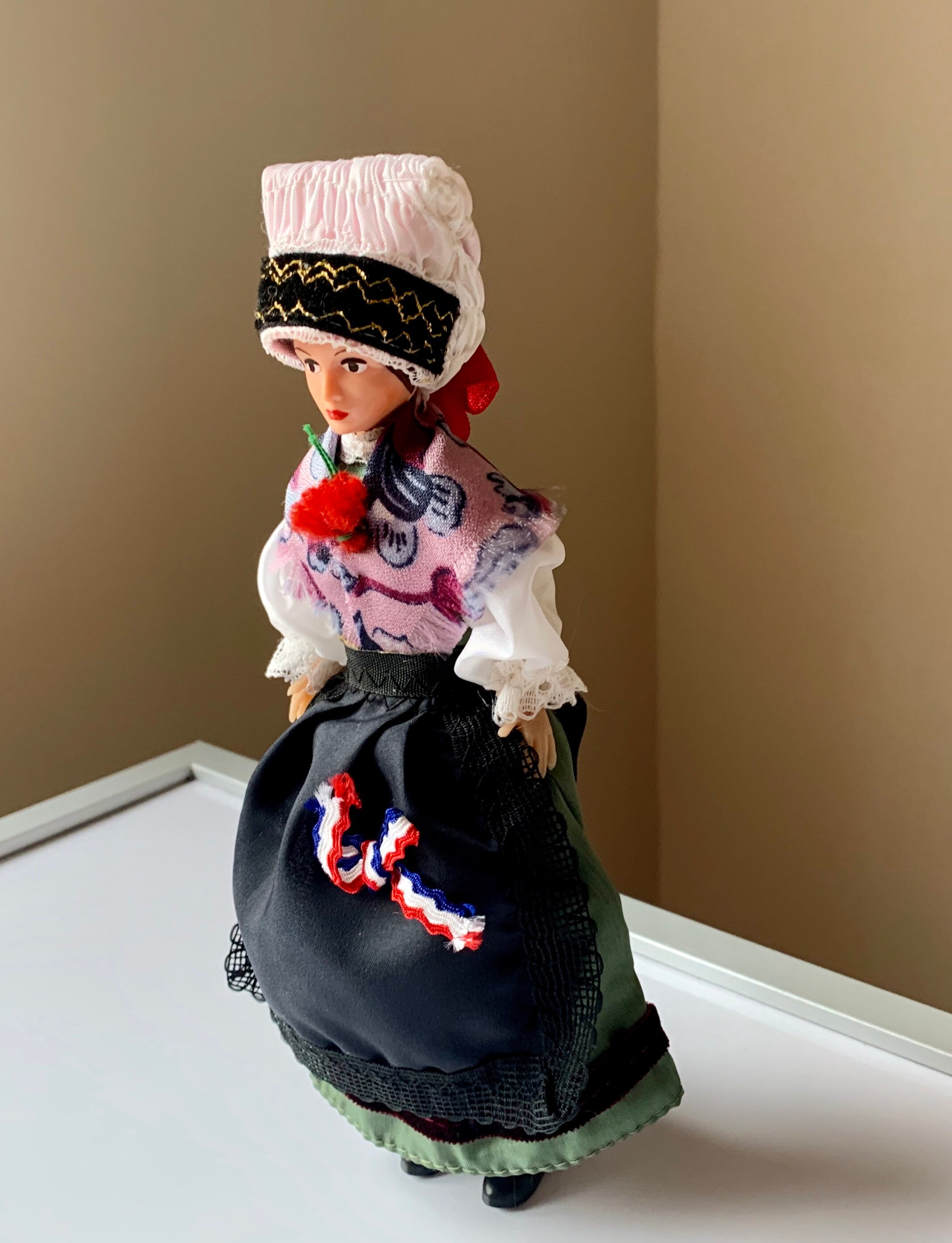 Vintage, French, Souvenir, Doll, In, Folk, European, Costume, With Hat ...