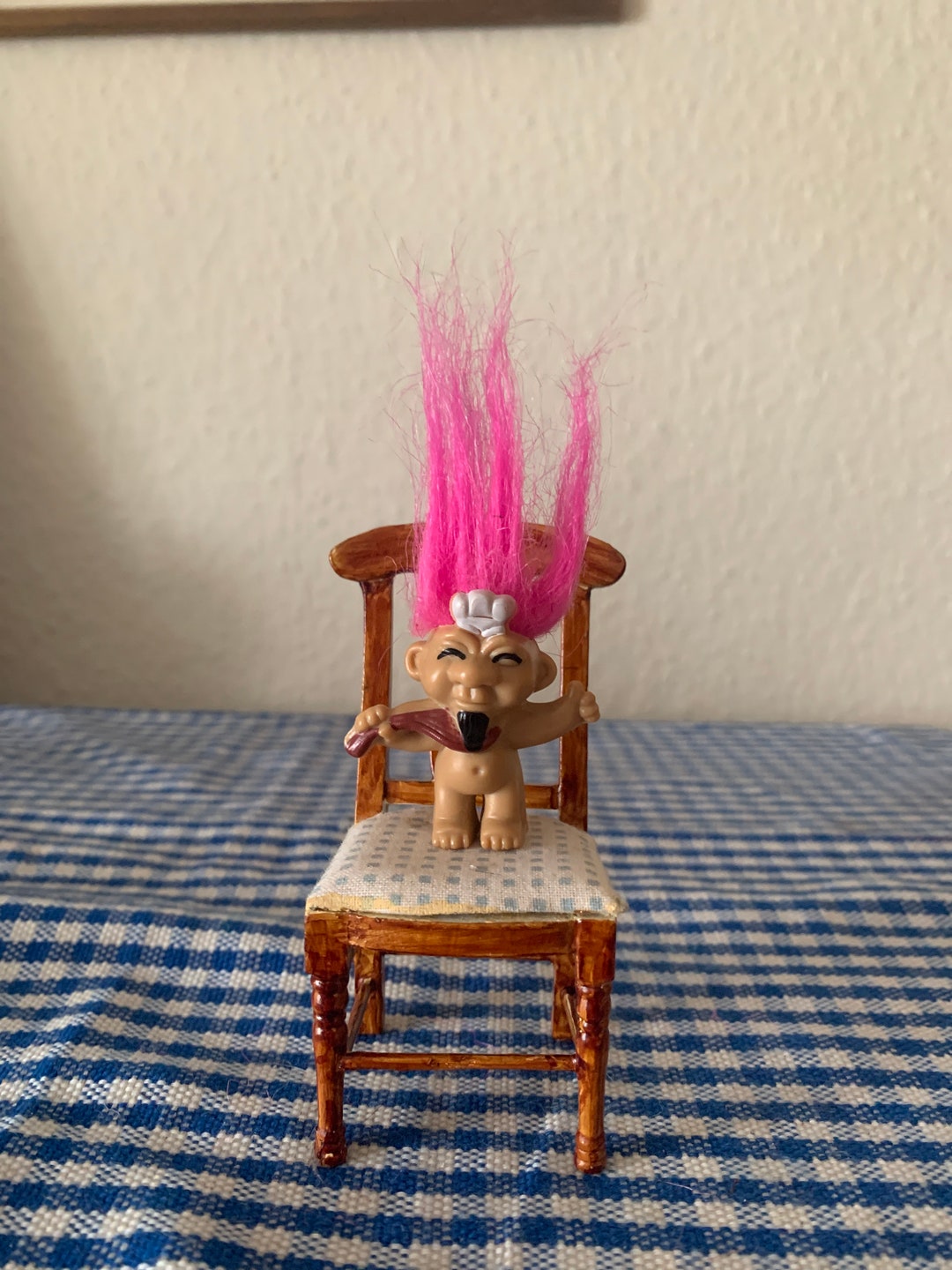 Vintage, 1:6th Scale, Dolls House, 1980s, Miniature, Pink, Hair ...