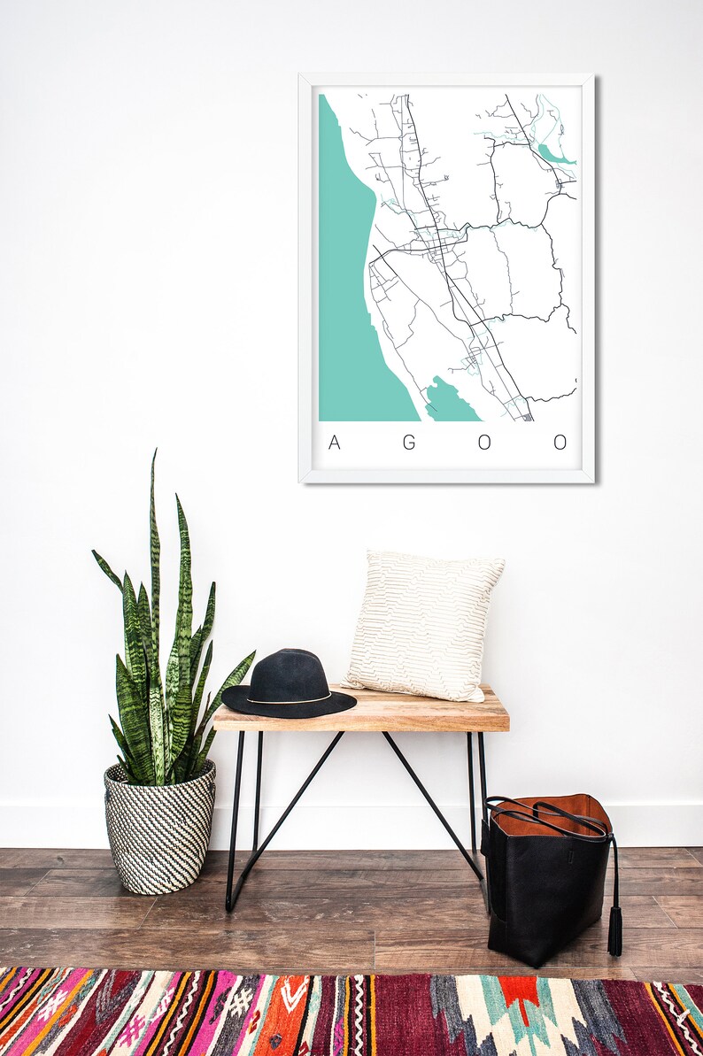 Agoo City Art Map of Agoo Philippines City Art Framed - Etsy