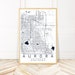 Aurora Map Art Canvas Framed or Prints- Map of Aurora Colorado - City ...