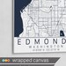 Edmonds Map Art Framed, Canvas or Print Map of Edmonds Washington City ...