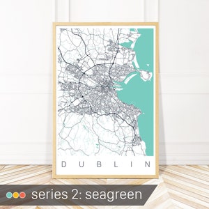 Dublin Ireland Map Art Dublin City Art Map of Dublin | Etsy