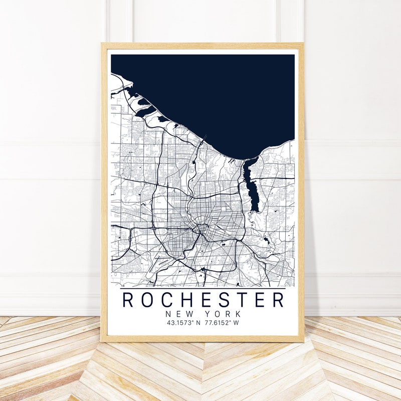 Rochester Map - Etsy