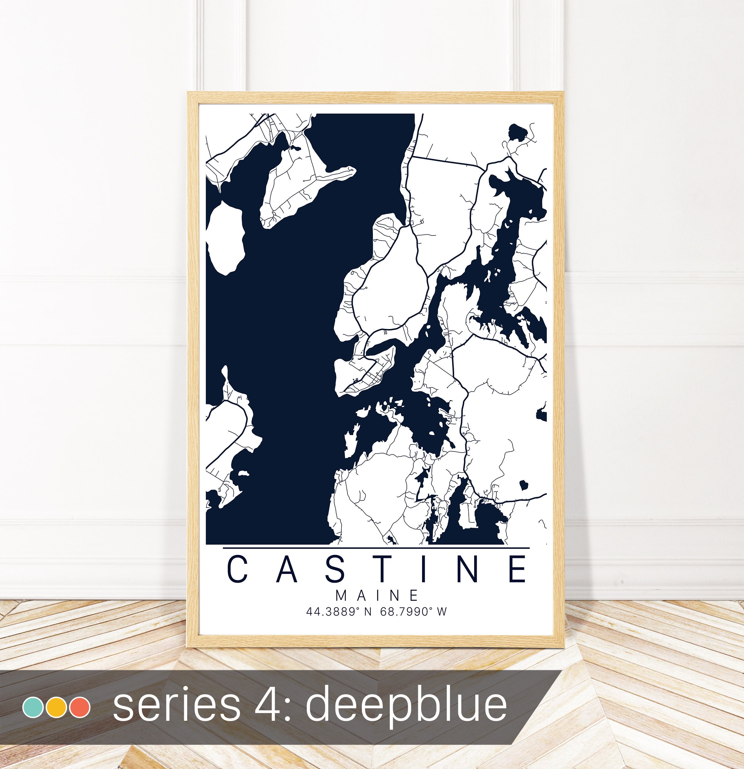Castine Maine City Art Castine Map Art City Art Carte - Etsy Canada