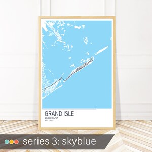 Grand Isle Map Art Print - Map of Grand Isle, Louisiana - City Art ...
