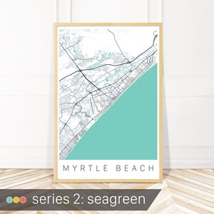 Myrtle Beach Map Art - City Art - Map of Myrtle Beach South Carolina ...