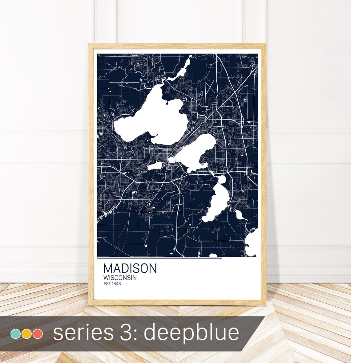 Madison Map Art Map of Madison Wisconsin City Art City | Etsy