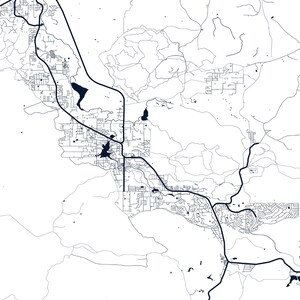 Pinetop-lakeside Map Art Print - Map of Pinetop Lakeside Arizona - Map ...