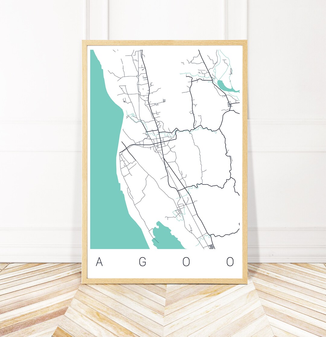 Agoo City Art Map of Agoo Philippines City Art Framed - Etsy