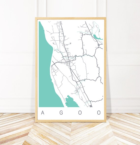 Agoo City Art Map of Agoo Philippines City Art Framed | Etsy Australia