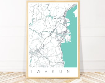 Map of Iwakuni Japan - Etsy
