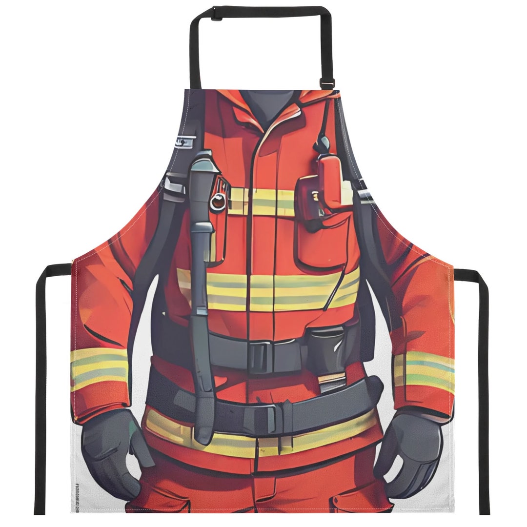 Funny Kitchen Apron firefighter for Men & Women Cute Gift for Cooking ...