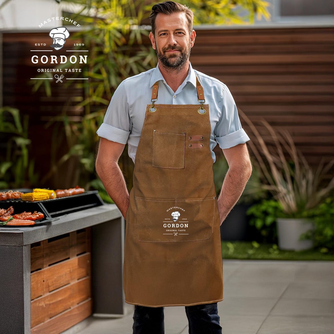 Personalized BBQ Apron for Men – Custom Barbecue Apron With Name ...