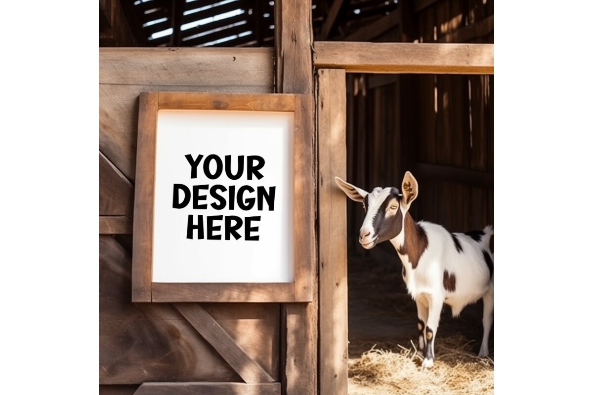 Farmhouse Wood Sign Mockup Set - Cow - Roosters - Goat - Pigs - Mini ...