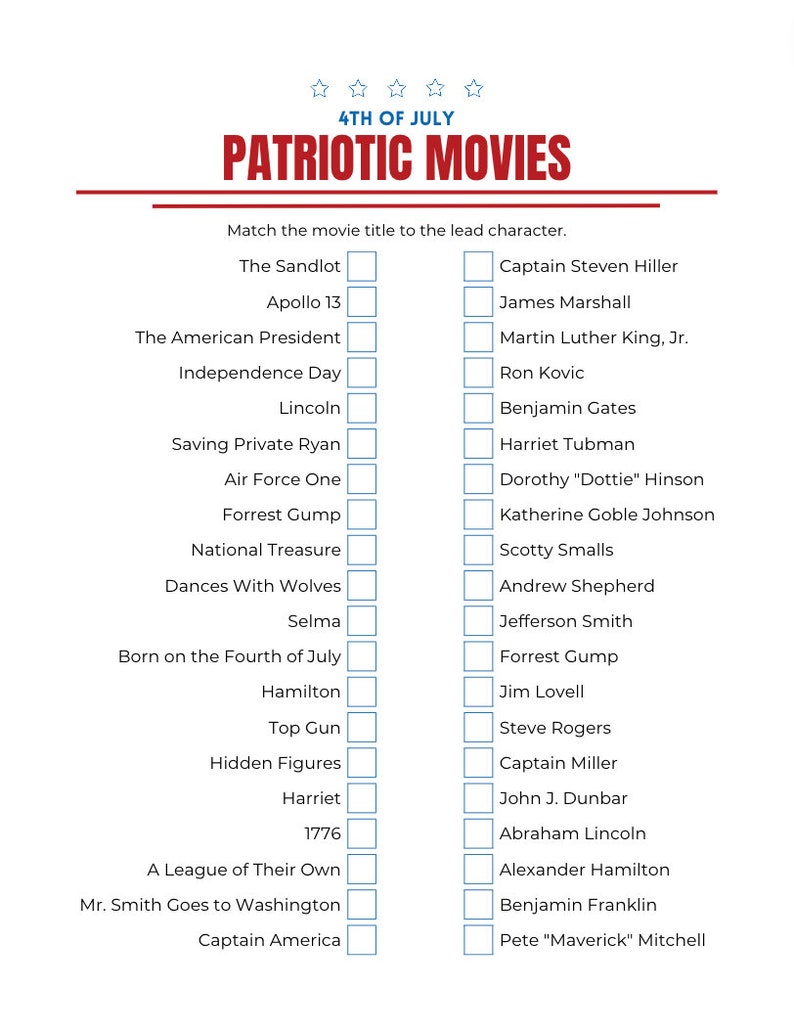 PRINTABLE July 4th TRIVIA BUNDLE Game, Party Game, Patriotic Game ...