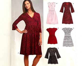 Vintage Sailor Dress Sewing Pattern New Look 6002 Flared Skirt Size 8 ...