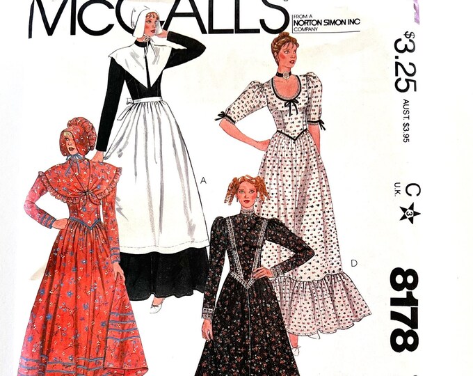 Prairie Dress Fashion Costume Historian Sewing Pattern Mccalls 8178 ...