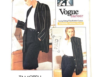 90's Uncut Vogue Sewing Pattern 8258 Misses Loose Fitting Blouse Top Size 14-16-18 Uncut - Etsy