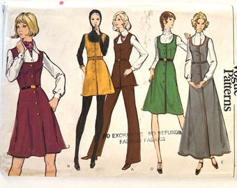 Tie Back Dress or Jumper Sewing Pattern Vogue 8581 Size 14-16- 18 Uncut ...