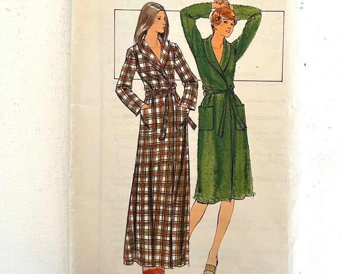 Bathrobe Night Shirt Sewing Pattern Butterick 5165 Brunch Coat Robe ...