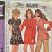 1970's Mini Dress Sewing Pattern Mccall's 3734 Womans Collar Top Size ...